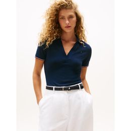 Tommy Hilfiger Poloshirt »1985 TIPPING SLIM OPEN SS POLO« Dark Night Navy L (40) L (40) Poloshirt von Tommy Hilfiger Womanswear