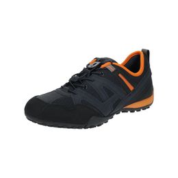 Geox Sneaker »Sneaker Lederimitat/Mesh« Navy/Orange 47 47 Verschluss: Schnürung