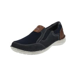 Josef Seibel Slipper »Slipper Leder/Textil« Blau/Braun 41 41 Verschluss: Schlupfschuh