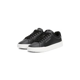 Tommy Hilfiger Sneaker »TH COURT LTH DETAIL ESS«, Freizeitschuh, Halbschuh, Schnürschuh mit seitlichem Logoschriftzug schwarz 41 41 Schnürschuh mit...