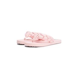 Tommy Jeans Zehentrenner »BRAIDED THONG BEACH SANDAL«, Dianette, Sommerschuh mit geflochtener, wattierter Bandage rose 38 38 Zehentrenner im...