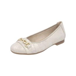 Remonte Ballerina »Ballerinas Leder« Silber 42 42 Verschluss: Schlupfschuh