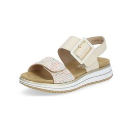 Remonte Riemchensandale »Sandalen Glattleder« Hellbeige 41 41 Verschluss: Klettverschluss