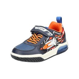 Geox Sneaker »Sneaker Lederimitat/Textil« Navy/Orange 27 27 Verschluss: Schnürung