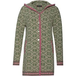 Reitmayer Lange Jacquard-Strickjacke Gr&uuml;n (Gr&ouml;&szlig;e: 38)