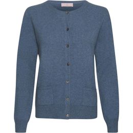 Brigitte von Sch&ouml;nfels Brigitte von Sch&ouml;nfels Kaschmir Rundhals-Cardigan Blau (Gr&ouml;&szlig;e: 38)