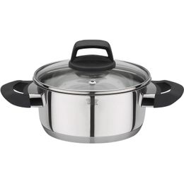 Bratentopf GSW "Como", silber (edelstahlfarben), H:7,5cm Ø:16cm, Töpfe, Induktion