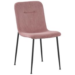 Xora Stuhl, Rosa, Metall, Textil, Rundrohr, 43x83x56 cm, Stoffauswahl, Esszimmer, St&uuml;hle, Esszimmerst&uuml;hle, Vierfu&szlig;st&uuml;hle