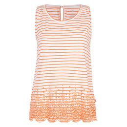 LIEBLINGSST&Uuml;CK LIEBLINGSST&Uuml;CK Top "Derya" in Orange/ Wei&szlig; - 78% | Gr&ouml;&szlig;e S | Damen-tops