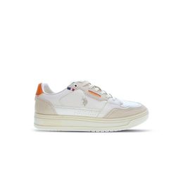U.S. Polo Assn. Sneakers in Weiß/ Beige/ Orange - 65% | Größe 43 | Herrensneakers