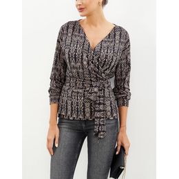LA Angels Bluse in Schwarz/ Beige - 78% | Größe S | Damen-blusen