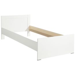 Bett wimex "Filou", weiß, B:96cm L:205cm, Beschläge aus Metall., Betten, Jugendbett Kinderbett