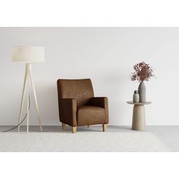 Sit & More Sessel SIT & MORE "Bosse", braun (cognac), B:74cm H:93cm T:81cm, Sessel, Sessel, mit Federkern