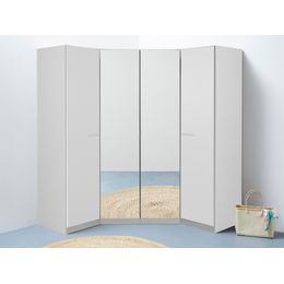 Schrank-Set INOSIGN BY RAUCH "Kleiderschrank Schrank Garderobe Wäscheschrank VANDOR", weiß (alpinweiß), B:164cm H:197cm T:164cm, Holzwerkstoff, Kastenmöbel-Sets, 4-türig mit viel Stauraum, Schränke einzeln stellbar MADE IN GERMANY