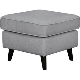 Polsterhocker Home Affaire "Polsterhocker CHISTELLE, auch in Boucl&eacute;", grau, B:57cm H:46cm T:57cm, 100% Polyester, Hocker, Polsterhocker, mit Wellenunterfederung, Ma&szlig;e: B/TH: 57/57/46 cm