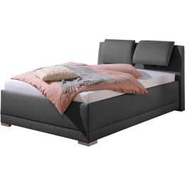 Polsterbett Maintal "Oderzo", grau (anthrazit), B:152cm L:230cm, Struktur (100% Polyester), Betten, inkl. Bettkasten, Kopfteilverstellung, Matratzen in H2 oder H3 wählbar, Topseller