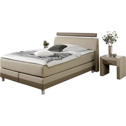 Boxspringbett Inosign, beige (beige, taupe), B:152cm L:217cm, Komplettbetten, in H2, H3 oder H4 erhältlich