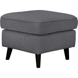 Polsterhocker Home Affaire "Polsterhocker CHISTELLE, auch in Boucl&eacute;", grau (anthrazit), B:57cm H:46cm T:57cm, 100% Polyester, Hocker, Polsterhocker, mit Wellenunterfederung, Ma&szlig;e: B/TH: 57/57/46 cm