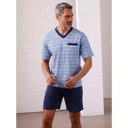 Shorty, Damen, Gr. 60/62, blau (bleu, nachtblau), 100% Baumwolle, Homewear-Sets Shorty