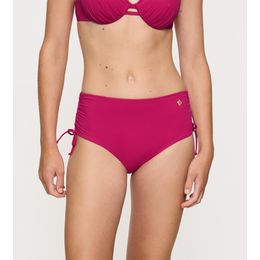 Bikini-Hose Triumph "Summer Twist Maxi", Damen, Gr. 48, N-Gr, lila (berry), Microfaser, Obermaterial: 84% Polyamid, 16% Elasthan, Badehosen Bikini-Hose, verstellbare seitliche Schn&uuml;rung
