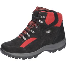 Waldl&auml;ufer Trekkingschuh WALDL&Auml;UFER "HOLLY", Damen, Gr. 4,5 (37,5), schwarz (schwarz, rot), Nubukleder, Textil, Schuhe Trekkingschuh, Outdoorboots, Schn&uuml;rboots in Komfortweite H (=sehr weit)