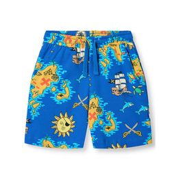 Smafolk Småfolk Shorts "Seeräuberkarte" in Blau/ Gelb - 57% | Größe 98/104 | Kinderhosen