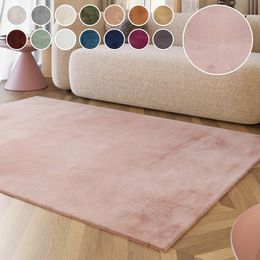Hochflor-Teppich Esprit "Alice ESP-4377, Kunstfell" Gr. 5, rosa, B:200cm H:25mm L:200cm, Kunstfaser, Teppiche, Kaninchenfell-Haptik, besonders weich und dicht, f&uuml;r alle R&auml;ume