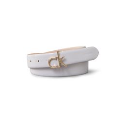 Lederg&uuml;rtel Calvin Klein "CK BUCKLE BELT 30MM", Damen, Gr. 11,5, gold (chateau, ck light gold), Rindsleder, unifarben, G&uuml;rtel Lederg&uuml;rtel