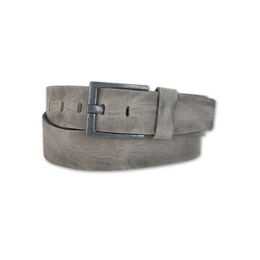 Bernd G&ouml;tz Lederg&uuml;rtel BERND G&Ouml;TZ, Herren, Gr. 100, grau (taupe), Leder, genarbt, unifarben, G&uuml;rtel Lederg&uuml;rtel, mit Airbrushkante