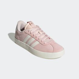 Sneaker "VL COURT 3.0", adidas Sportswear, Gr. 41wonder quartz, core weiß, cyber metallic, Leder, Synthetik, Schuhe, inspiriert vom Design des adidas