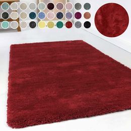 Hochflor-Teppich Esprit "Relaxx ESP-4150" Gr. 6, rot, B:200cm H:25mm L:290cm, Kunstfaser, Teppiche, Wohnzimmer, sehr gro&szlig;e Farbauswahl, weicher dichter Hochflor