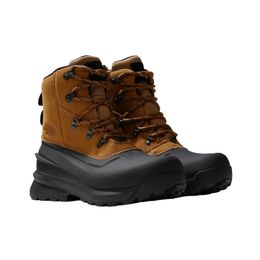 Winterstiefel The North Face "M CHILKAT V LACE WP UTILITY", Damen, Gr. 44, braun (schwarz, braun), Leder, Textil, Schuhe, Snowboots, Winterboots, Winterschuhe, wasserdicht