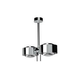 Top Light Puk Maxx Side Twin Ceiling 20 LED Linse/Glas Chrom