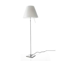 Luceplan Costanza Floor Alu Schalter Schirm Wei&szlig;