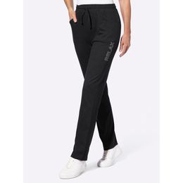 Schlupfhose, Damen, Gr. 38, Normalgrößen, schwarz, 100% Baumwolle, unifarben, Hosen