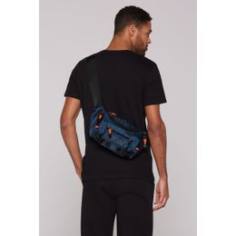 CAMP DAVID Damen Umh&auml;ngetasche, blau, Polyester, bedruckt, Taschen, mit Rei&szlig;verschluss am Innenfach