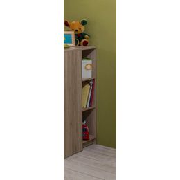 Standregal wimex, B:34cm H:91cm T:38cm, braun, Holzwerkstoff, Wohnzimmer, Regale, "Bergamo", mit 3 F&auml;chern