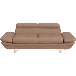 2-Sitzer COTTA, B:218cm H:91cm T:104cm, braun, Softlux-Kunstleder;Luxus-Kunstleder, Sofas, "Enterprise", Big-Sofa, mit Armteilverstellung &