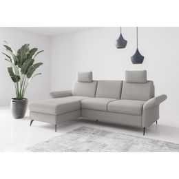 Ecksofa Home Affaire, B:251cm H:93cm T:164cm, grau, 95% Polyester 5% Polyamid, Wohnzimmer, Sofas, "Rochelle", wahlweise mit Bettfunktion, Bettkasten