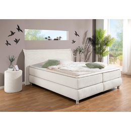 Boxspringbett Inosign, B:207cm L:215cm, beige, Komplettbetten, ""Coloma" erhältlich in H2, H3 oder H4 inkl. Topper", in H2, H3 oder H4 erhältlich