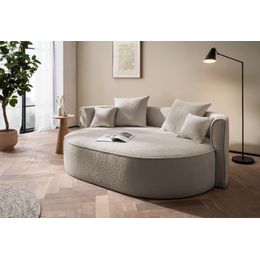 2,5-Sitzer, B:200cm H:98cm T:145cm, grau, LeGer Home by Lena Gercke, Sofas, "ISALIE, rundes Loungesofa, mit Kissen, perfekt gepolstert", moderne