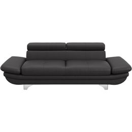 3-Sitzer COTTA, B:233cm H:75cm T:104cm, schwarz, Softlux-Kunstleder;Luxus-Kunstleder, Sofas, "Enterprise", Big-Sofa, mit Armteilverstellung &