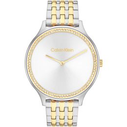 Calvin Klein Damen Quarzuhr "CK TIMELESS", silber, Armbanduhren, Armbanduhr, Damenuhr, Glaskristalle, Edelstahlarmband
