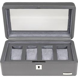 Windrose Damen Uhrenbox "Tempora, 804020.07", grau, Aufbewahrungsboxen, Aufbewahrung, Uhrenkasten, &Oslash; max.40mm, Armbanduhr, Geschenkidee