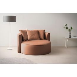 XXL-Sessel, B:153cm H:98cm T:145cm, braun, LeGer Home by Lena Gercke, Sessel, "Isalie, Lesesessel, Loveseat, inklusive Zierkissen", extra große