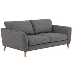 3-Sitzer Home Affaire, B:206cm H:88cm T:90cm, grau, Webstoff (100% Polyester);Struktur fein (58% Polyester, 22% Polypropylen);Filzoptik (100%