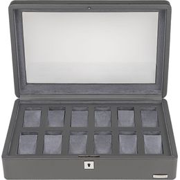 Windrose Damen Uhrenbox "Tempora, 804022.07", grau, Aufbewahrungsboxen, Aufbewahrung, Uhrenkasten, &Oslash; max.40mm, Armbanduhr, Geschenkidee