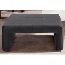 Hockerbank, B:100cm H:49cm T:54cm, grau, exxpo - SOFA FASHION, Carabu (50%Polyester, 35%Polyacryl, 15%Polyamid), Hocker, "Barista Hockerbank mit