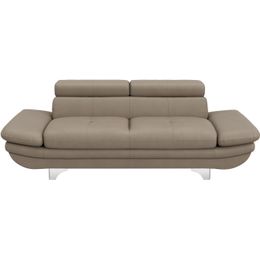 2-Sitzer COTTA, B:218cm H:91cm T:104cm, beige, Softlux-Kunstleder;Luxus-Kunstleder, Sofas, "Enterprise", Big-Sofa, mit Armteilverstellung &