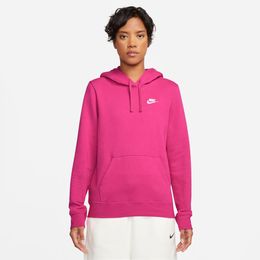 Nike Sportswear Damen Kapuzensweatshirt "CLUB FLEECE WOMENS PULLOVER HOODIE", rot, Gr. S, Obermaterial: 80% Baumwolle, 20% Polyester, Sweatshirts,